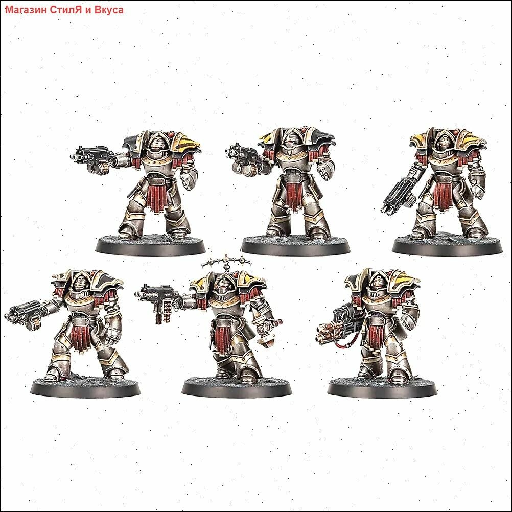 Набор фигур "Терминаторы Катафракты" Легионов Астартес (6 штук, Смола, Литье) / HorusHeresy 6x Cataphractii Terminators (Resin, Cast)