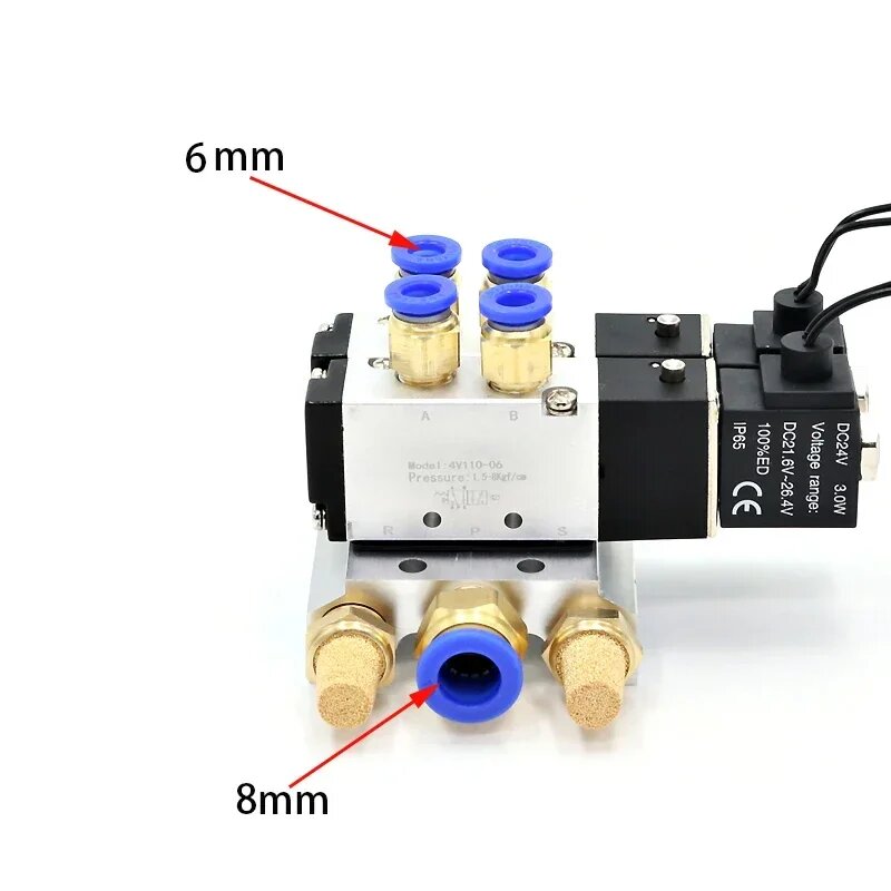 Пневматический клапан Airtac 4V110-06, 24V, 6mm