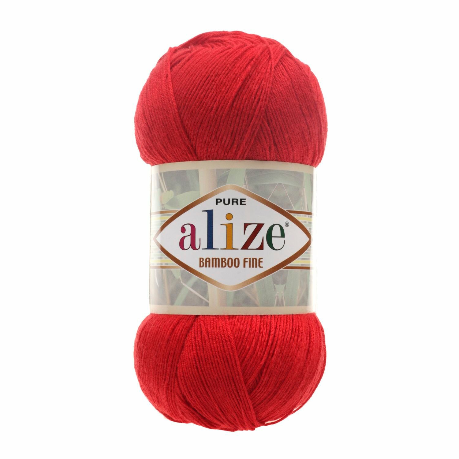 Пряжа Alize Bamboo Fine 56 (5 мотков по 100г/440м) красный