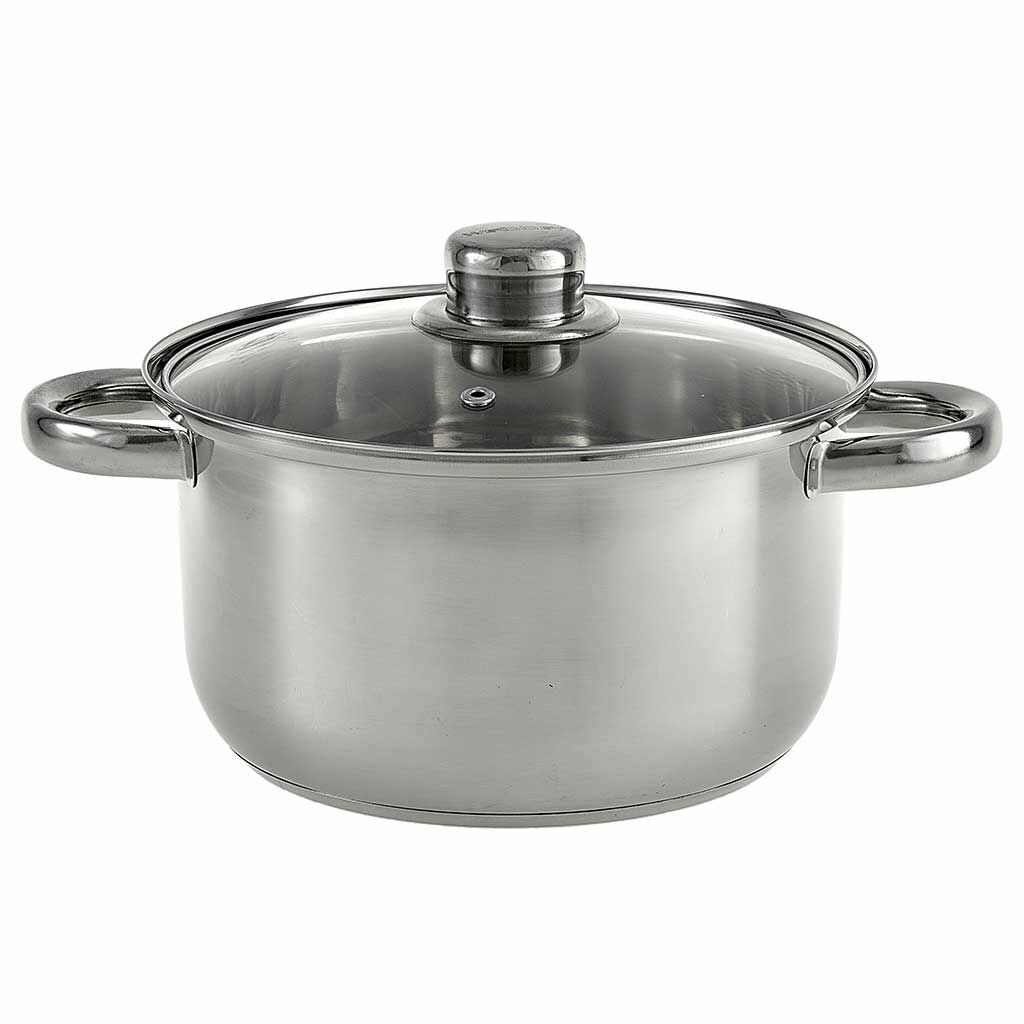 WEBBER BE-157/2 Кастрюля из нерж стали со стеклянной крышкой (d 20; 3.5 л) (12)