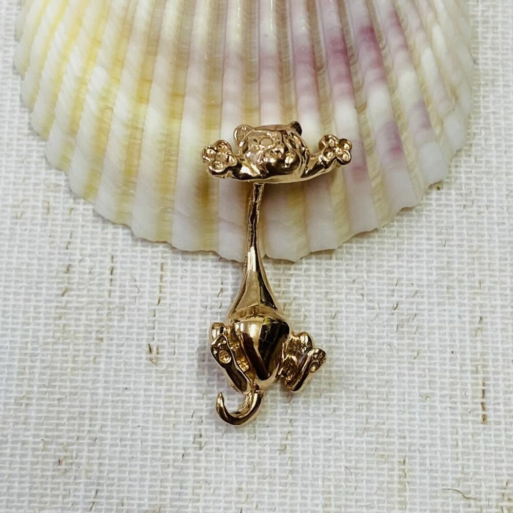 Пирсинг в пупок, красное золото, 585 проба