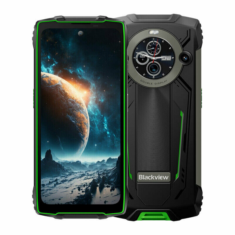Смартфон Blackview BV8200 36GB(12+24)/256GB, Helio G100,8800mAh, Green (Зеленый)