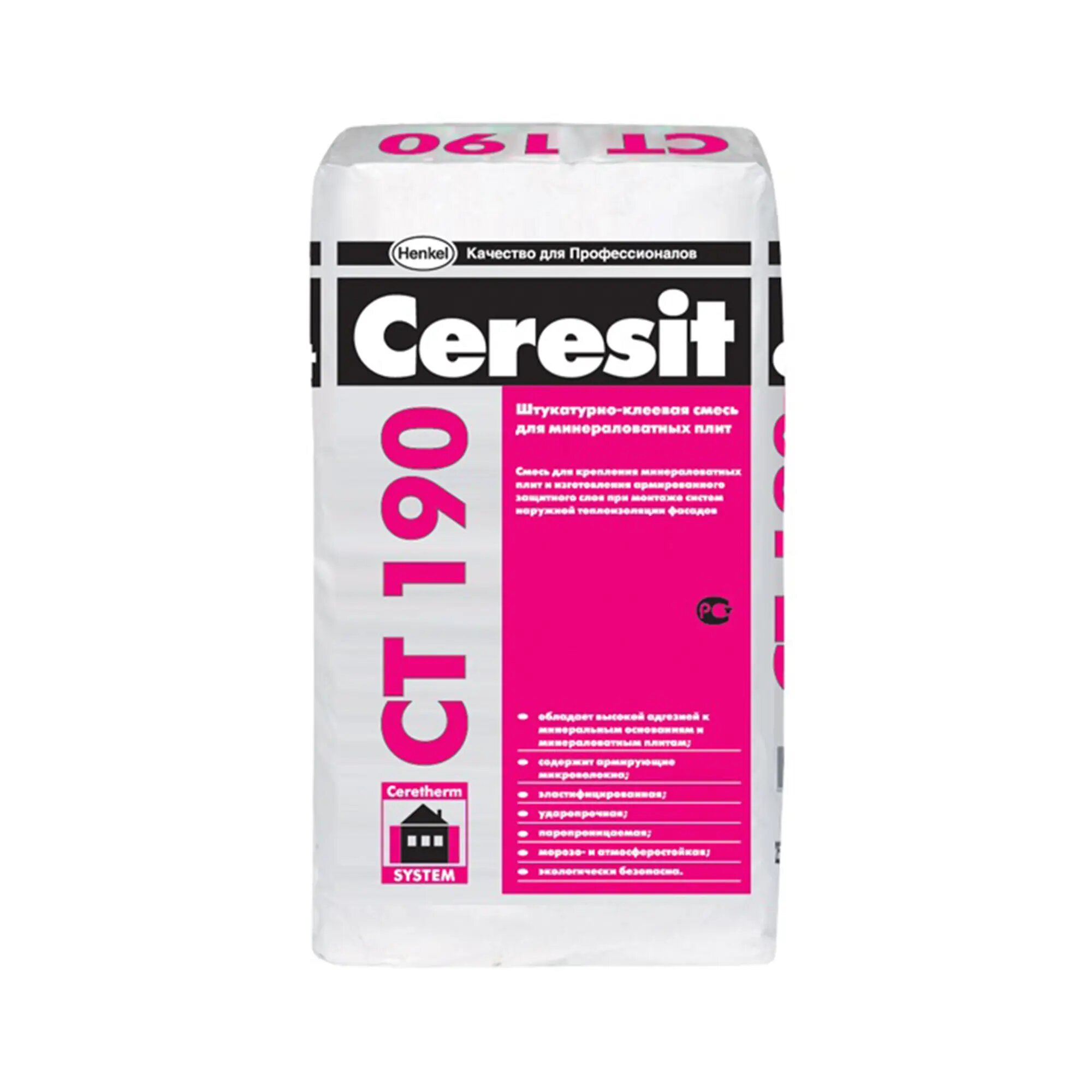 Церезит СТ-190 штукатурно-клеевая смесь для минеральной ваты (25кг)