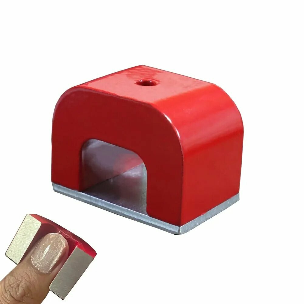 Магнит в форме подковы, U-образный для ногтей, красный литой из альнико 5 с держателем дома, офиса и DIY