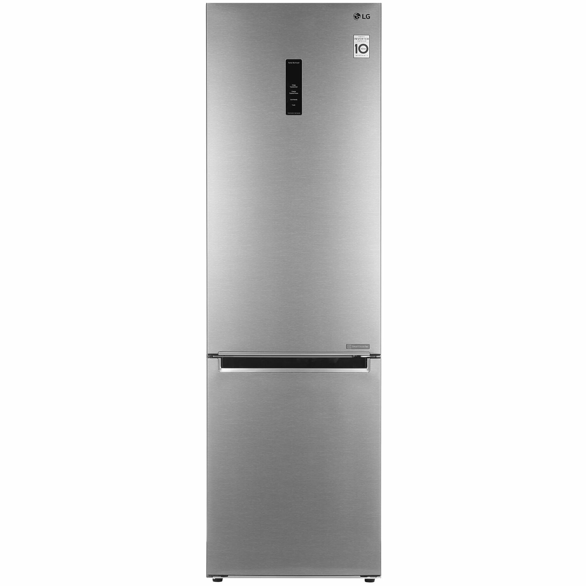 Холодильник с морозильником LG GA-B509MLSL, No Frost, инверторный, серый