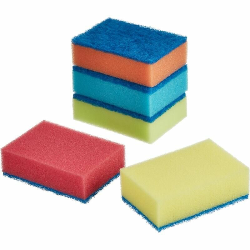 Губки для мытья посуды Luscan "Макси" 95х65х30 мм, 5 шт