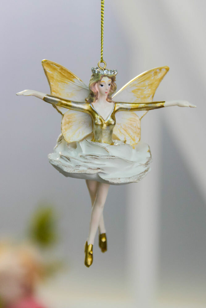 Ёлочная игрушка ФЕЯ розы, полистоун, 11 см, Goodwill D46001-1