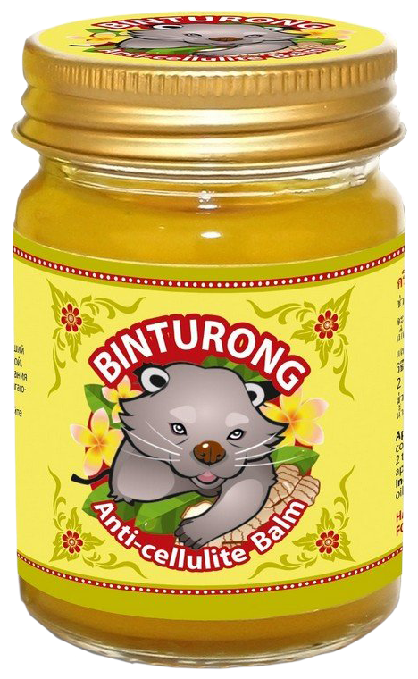 Желтый антицеллюлитный бальзам для тела с куркумой и имбирем Binturong Anti-cellulite Balm, 50мл