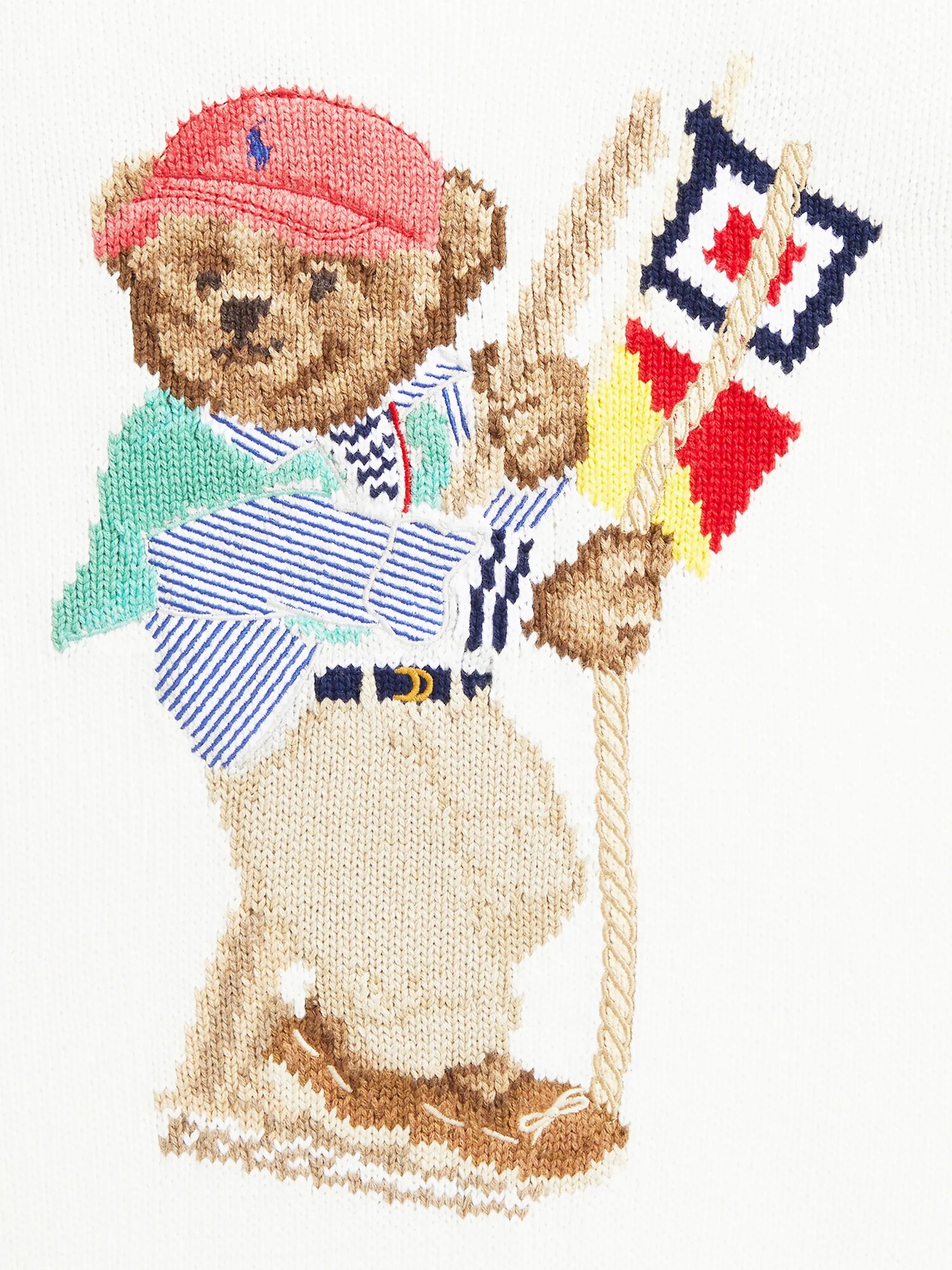Свитер Polo Ralph Lauren, размер 1 год, бежевый/белый — фото 1