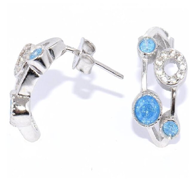 Серьги, серебро, 925 проба, кварц