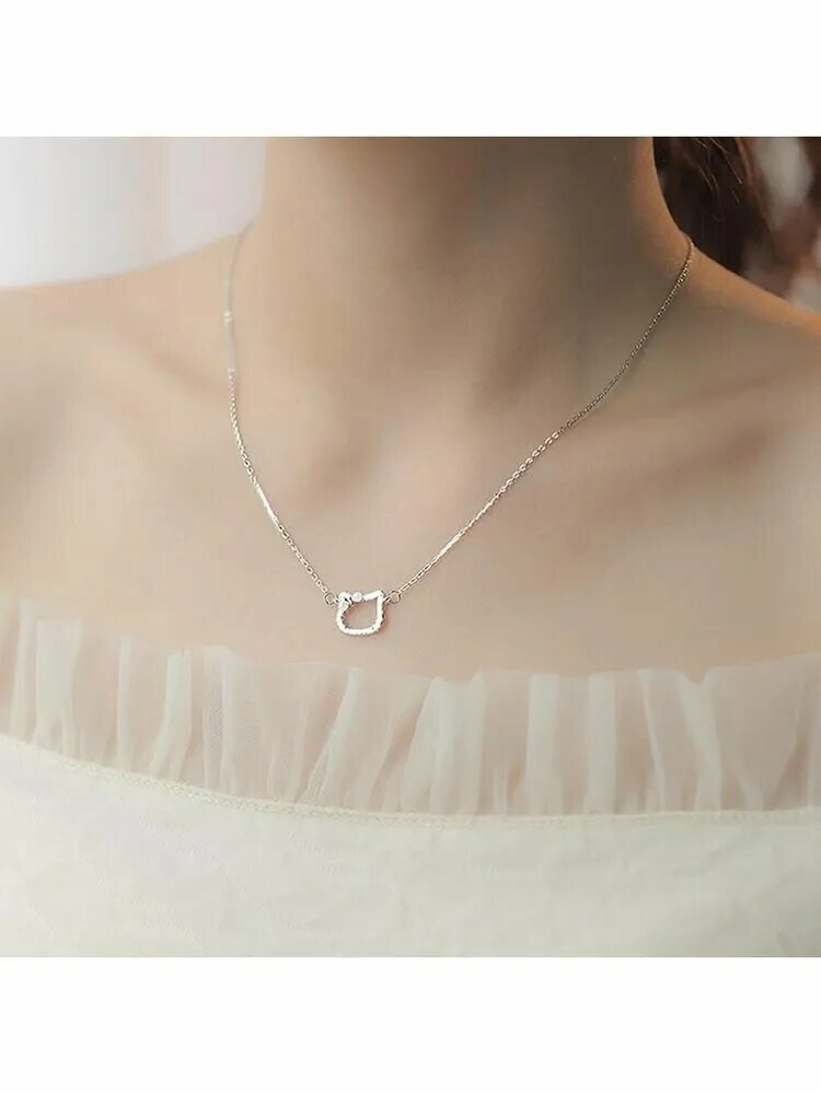 Ожерелье с двойным сердцем из золота X32