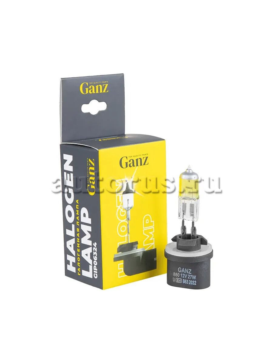Лампа H27W/1 12v 27W (PG13) Yellow. 1 шт. GANZ GIP06324