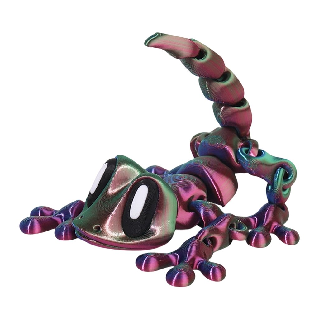 Подвижная шарнирная фигурка Геккона Для Домашнего декора, Магнитная фигурка Животного для холодильника, Автомобиля и Офисных полок, Аксессуары