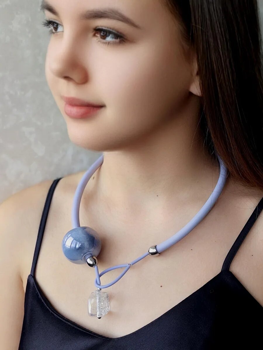 Колье, стекло, муранское стекло