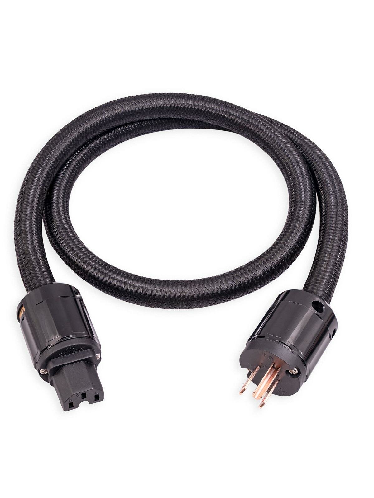 Аудиофильский шнур питания HiFi 12AWG, 3-контактная вилка США, 125 В/15 А для усилителя сабвуфера