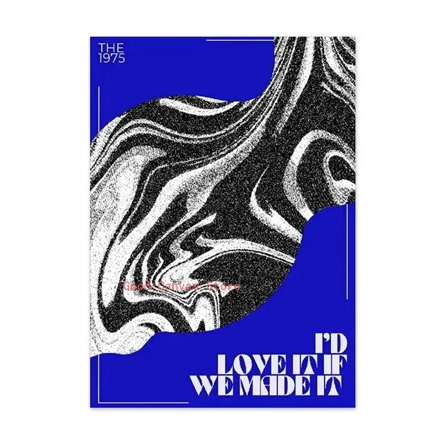 Печать на холсте The 1975, 20x30см, темно-синий, цвет 9
