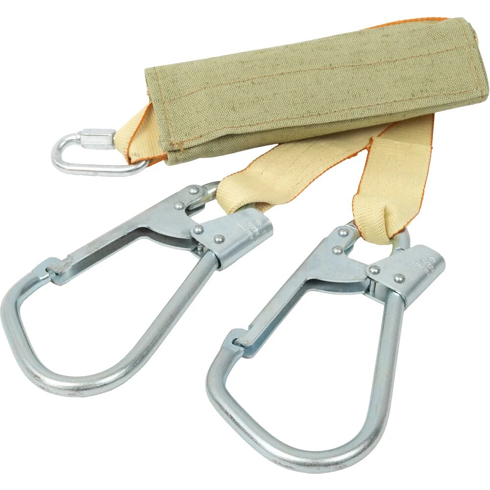 Строп огнестойкий ленточный двухветвевой с амортизатором с карабинами КР-03; КР-50, ТМ Gigant аАд-Т(BG)