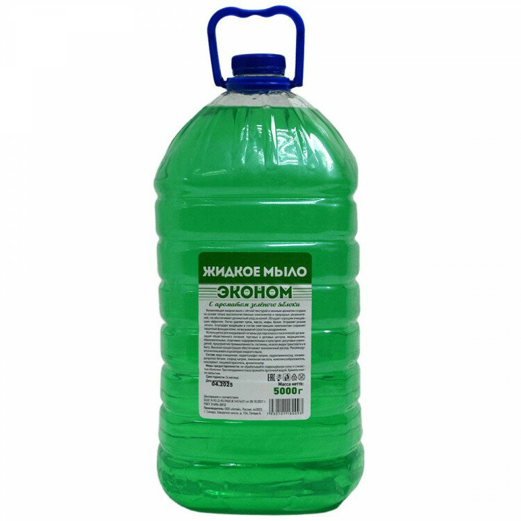 Мыло жидкое 5л ПЭТ СТ Зеленое яблоко эконом