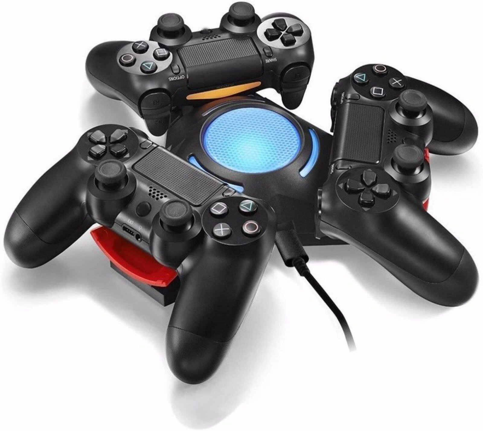 USB-зарядное устройство MyPads для контроллеров Sony Playstation 4 Dualshock 4 с зарядкой до 4 геймпадов