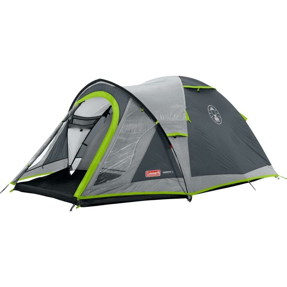 Decathlon Трехместная палатка Coleman Darwin 3 Plus - серо-зеленая