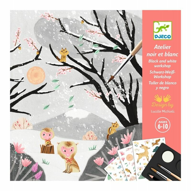 Набор для творчества Djeco - Набор для росписи чернилами "Последний снег" - DJ09349