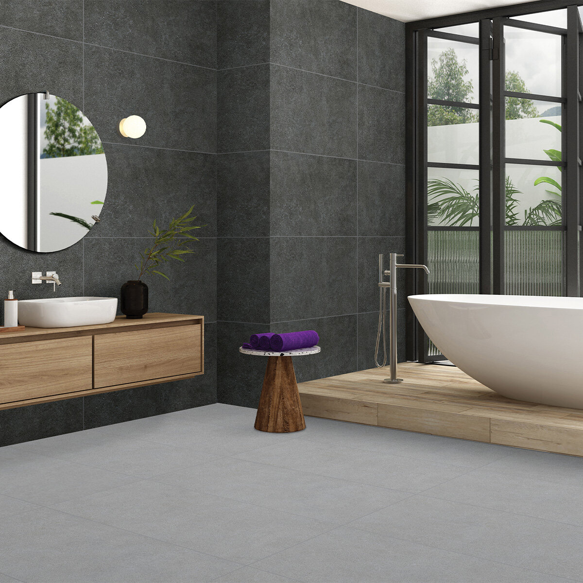 Керамогранит Neodom Manhattan Antracite Matt Str 60x120 N20756 морозостойкая