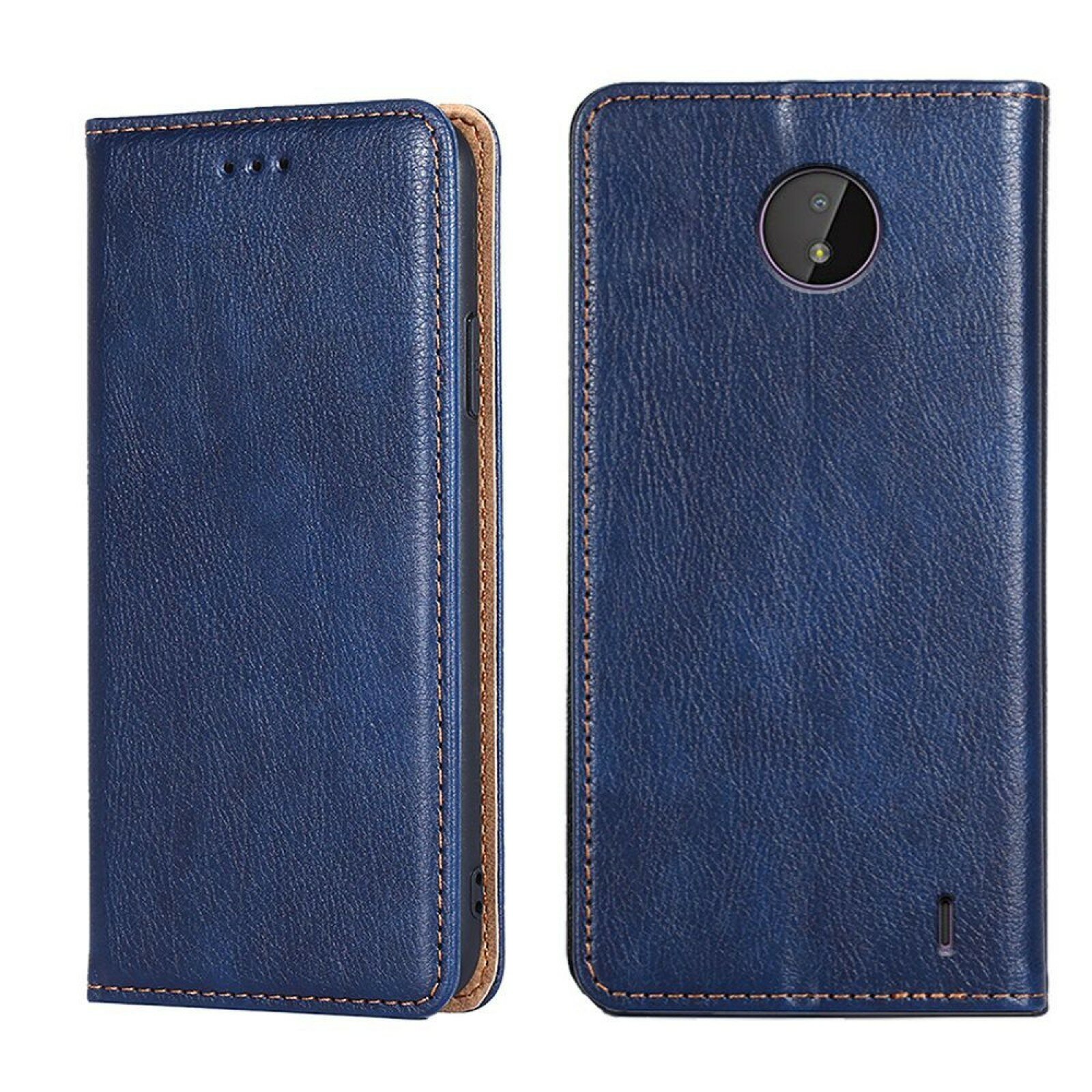 Чехол-книжка MyPads для Nokia C10 и C20 синий, защитный, с магнитной застёжкой