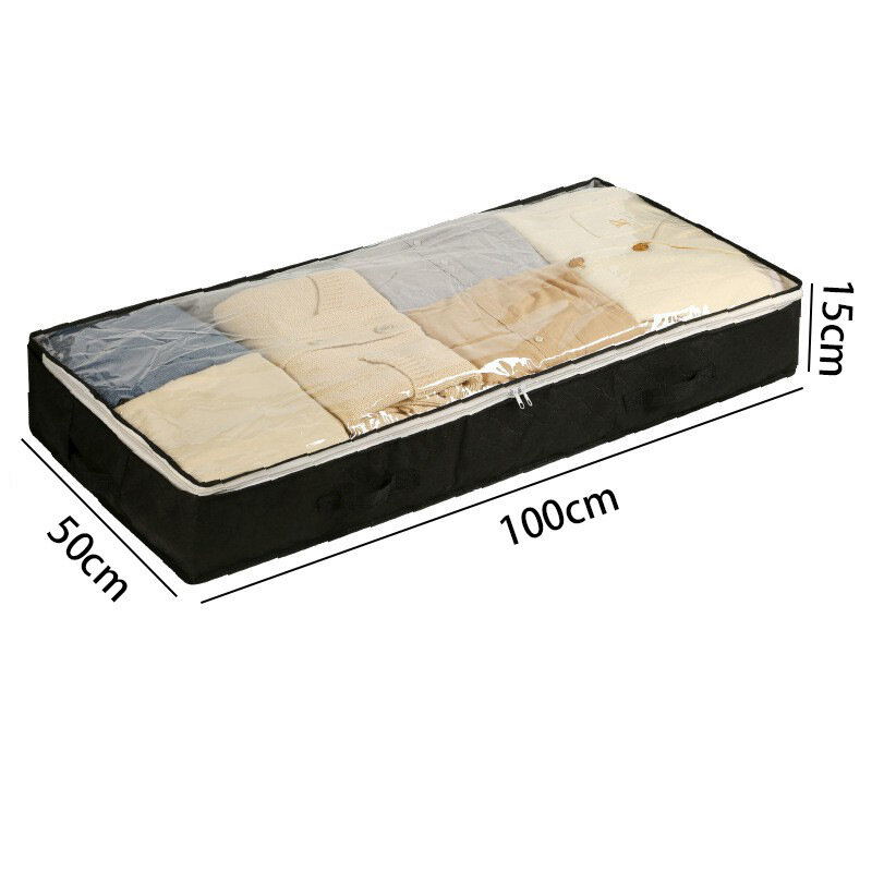 Оптовая продажа: утолщённый складной ящик для хранения под кроватью с большим отделением, плоский и складной домашний органайзер для одежды.