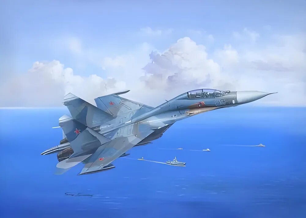 Hobbyboss 81713 1/48 Российский учебно-тренировочный самолет Су-27УБ Flanker C