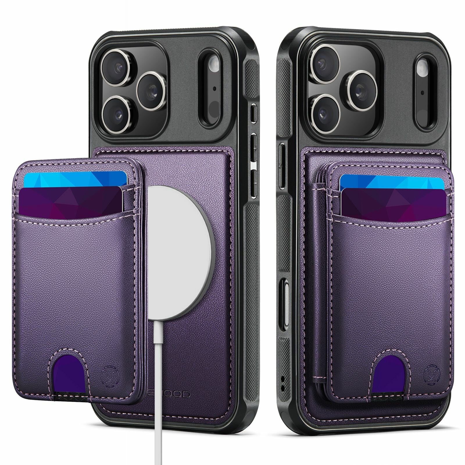 Чехол CaseMe Cardholder 2 in 1 iPhone 17 Pro Max (фиолетовый)