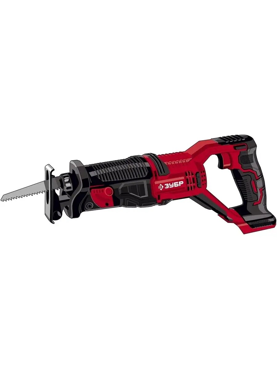 Пила сабельная аккумуляторная ЗУБР СПЛ-185-41, с АКБ, 2600 ход/мин, 18 В