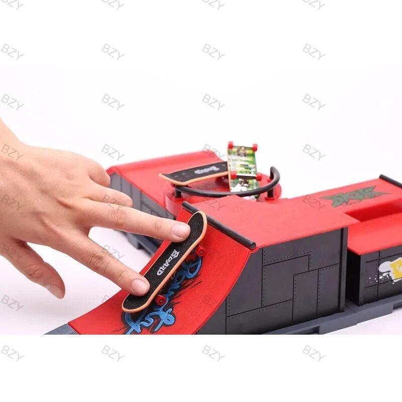 Набор рампы для пальчикового скейтборда Fingerboard - 6 стилей, для детей, металл, для трюков — фото 1