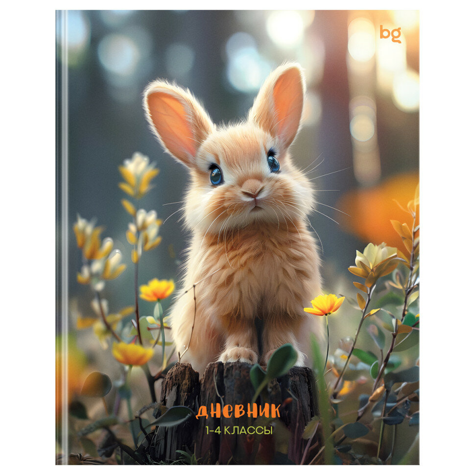 Дневник 1-4 кл. 48л. (Лайт) BG "Кролик", матовая ламинация, 376846
