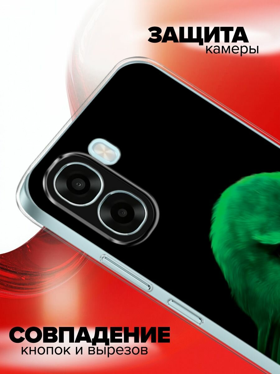 Силиконовый чехол на Oppo A6x / Оппо A6x с принтом Не знаю — фото 1