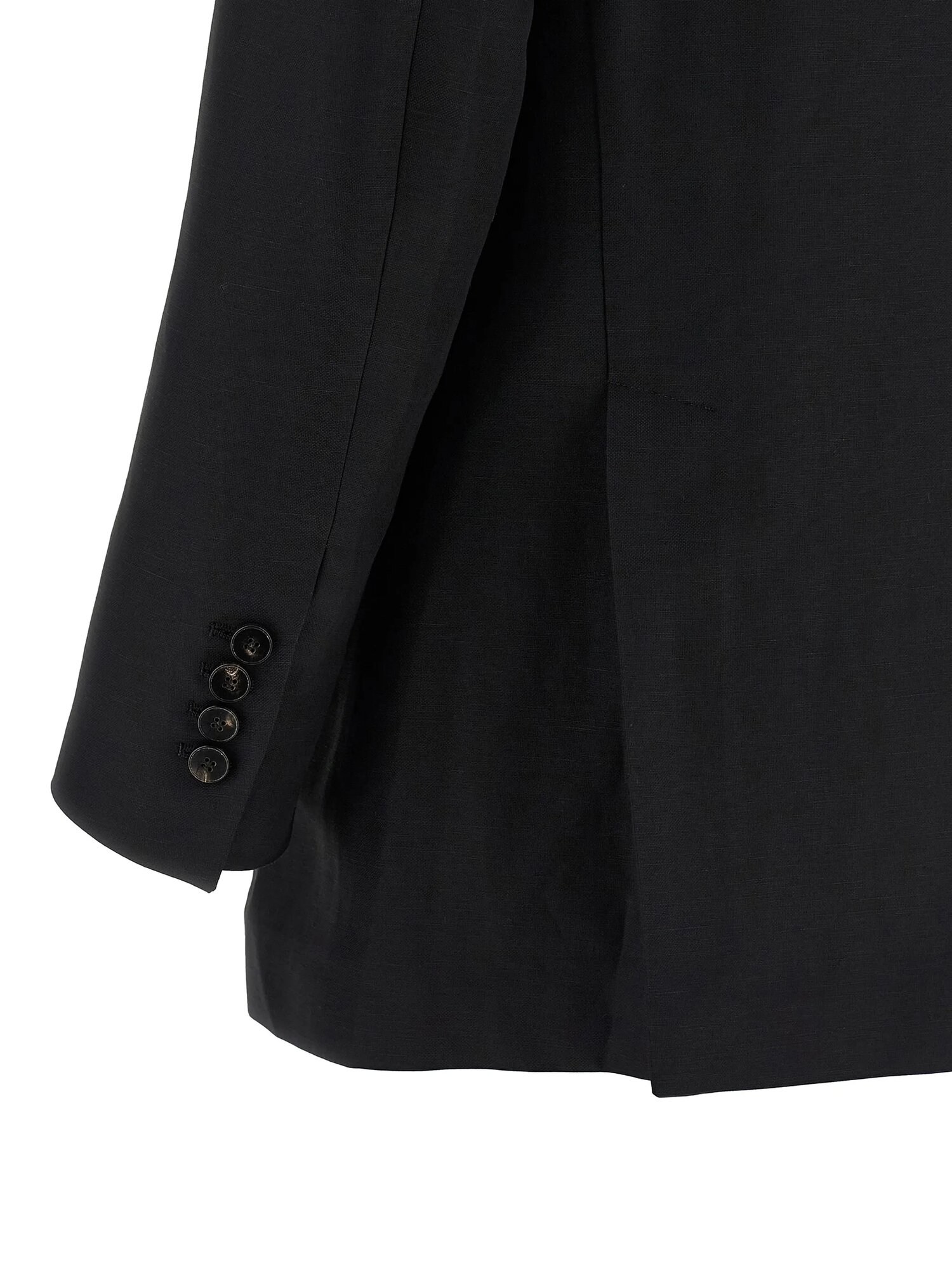 Пальто Alberto Biani Double-breasted peak-lapels coat, размер 40, black / black — фото 1