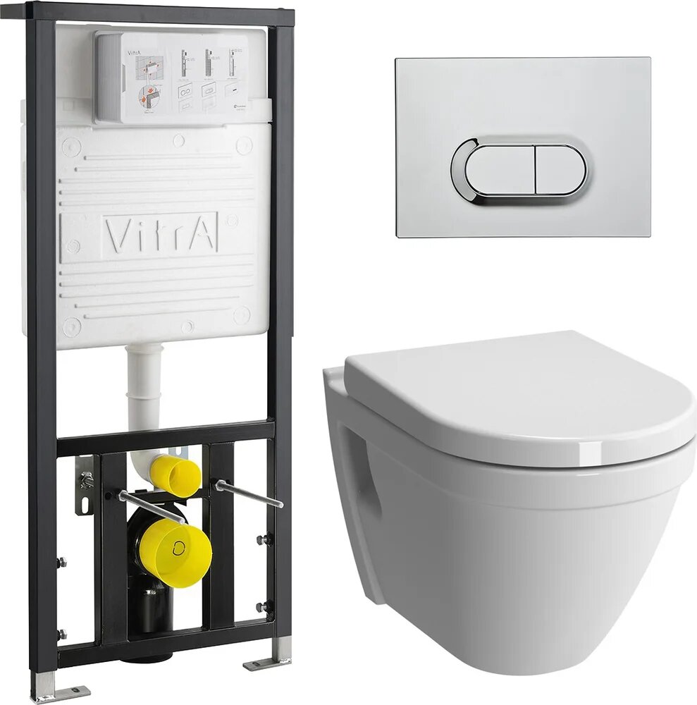 Комплект 4 в 1 VitrA S50 9003B003-7201 (инсталляция с унитазом комплект)
