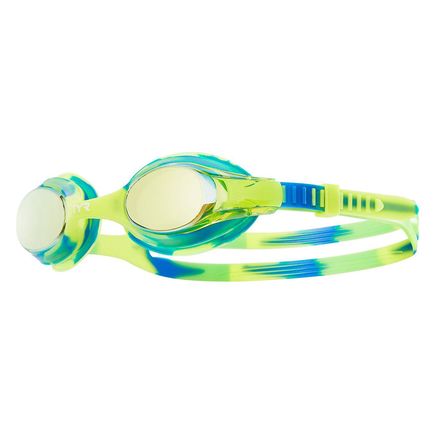 Очки для плавания детские TYR Swimple Tie Dye Mirrored Лайм