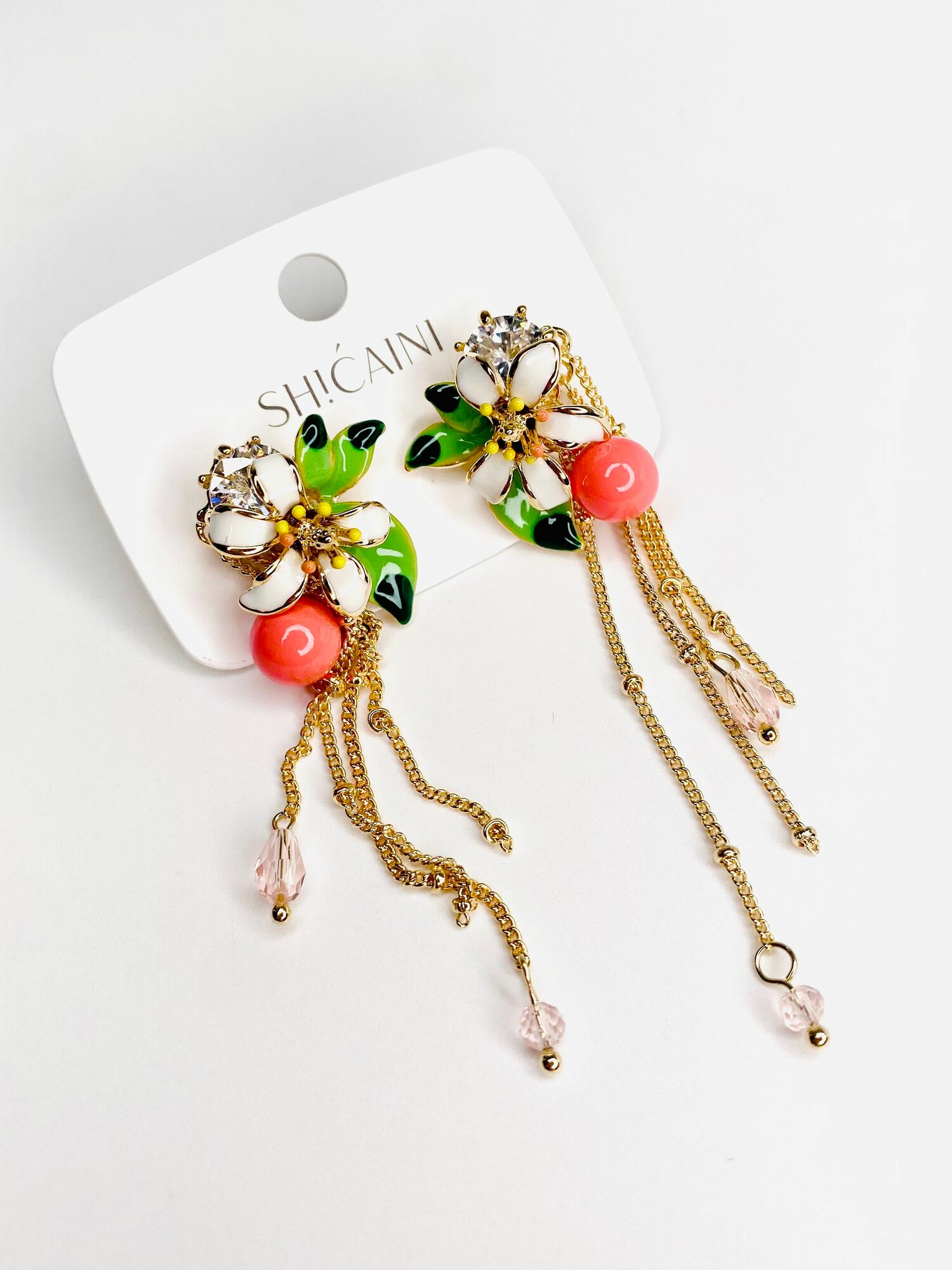 Серьги, искусственный камень