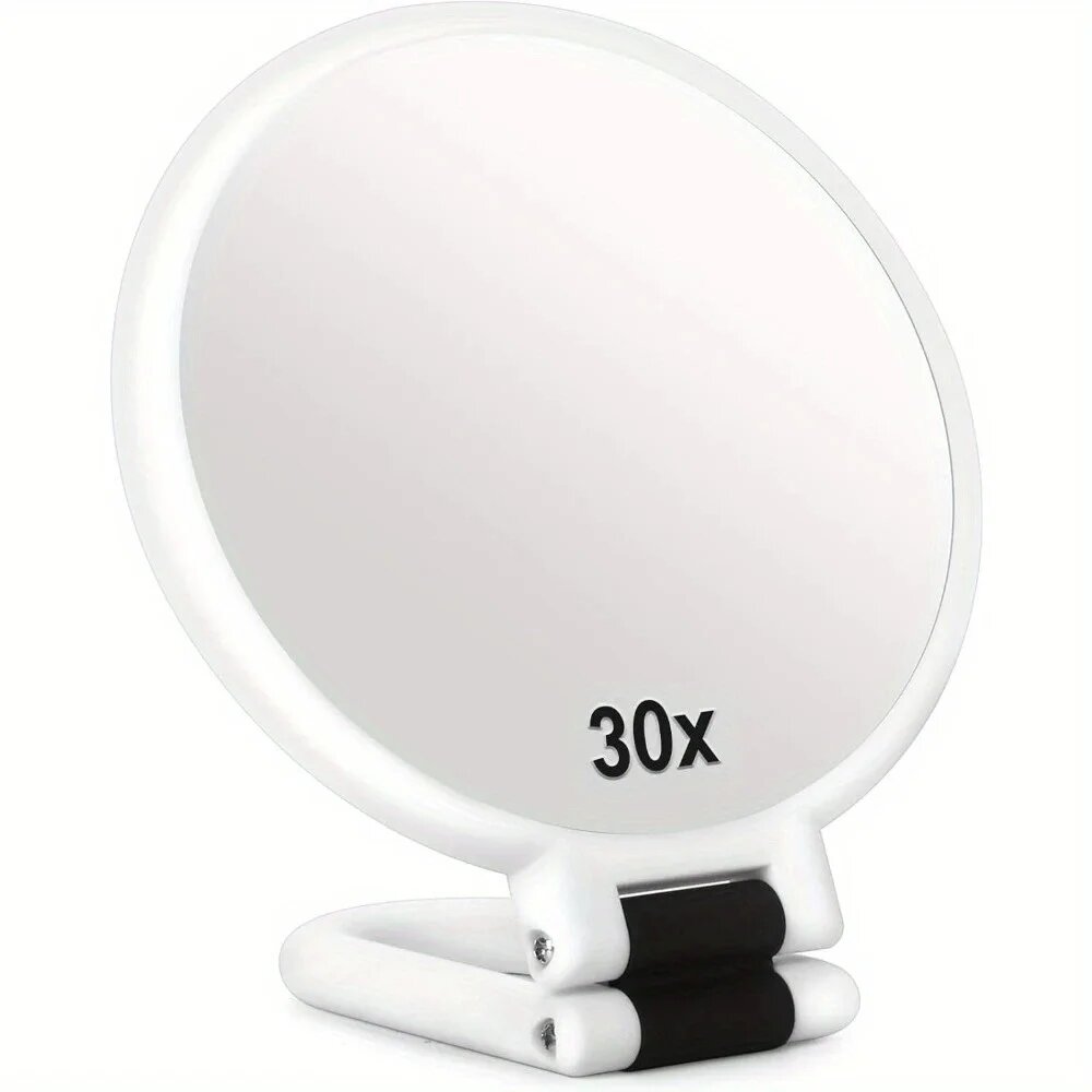 Складное зеркало 30x с подсветкой, WHITE