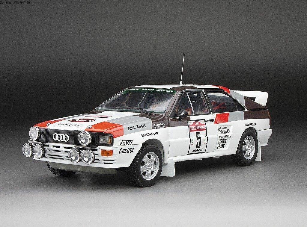 SunStar Alloy Модель автомобиля в масштабе 1:18 Audi WRC Racing Car