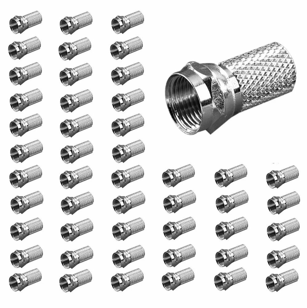 F-разъем RG-6, штекер F антенный, для антенного кабеля, комплект 50шт