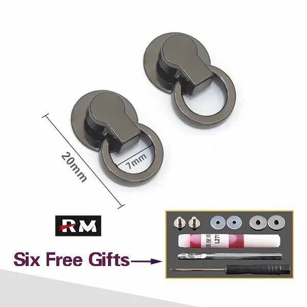 Застежка для сумки, Кобурный винт с кольцом для сумок и аксессуаров, с кольцом d равно 10 мм, 2 шт