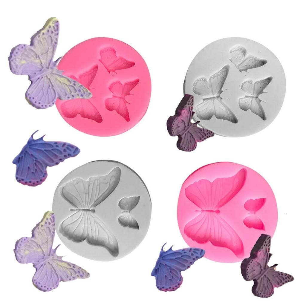 Формы для мастики в виде бабочек, 4 шт.