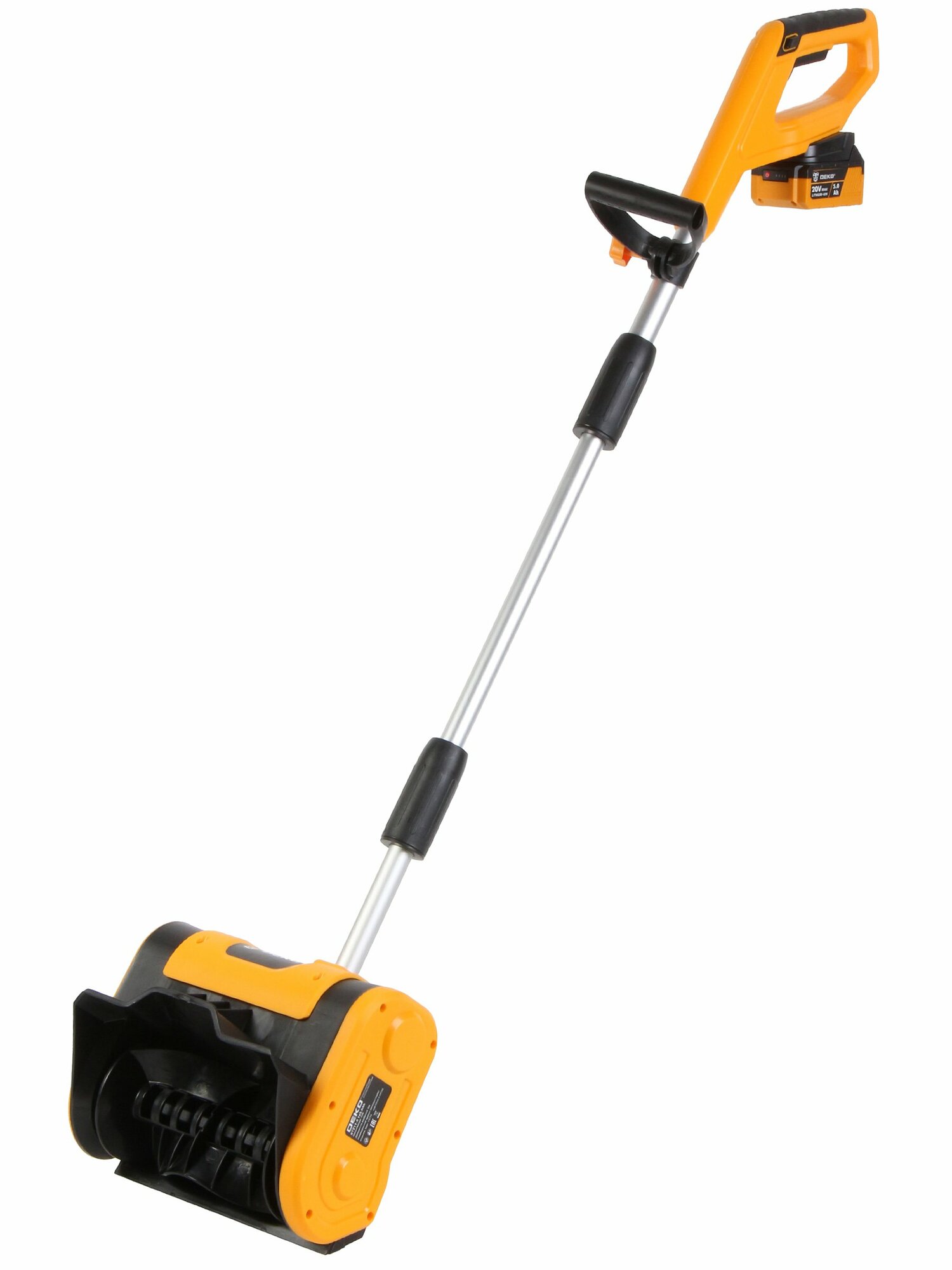 Электрический снегоуборщик Deko ST211-5, аккумуляторная электролопата 20В 5.0 Ач для уборки снега на даче и участке
