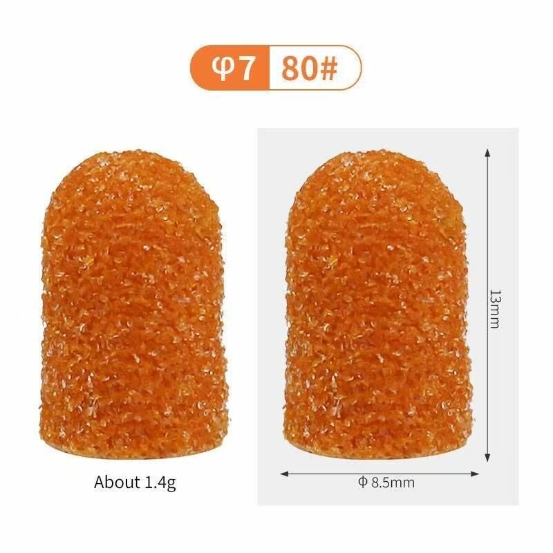 Педикюрные колпачки Lukas 7 мм (80 грит) SK PODO 50 штук