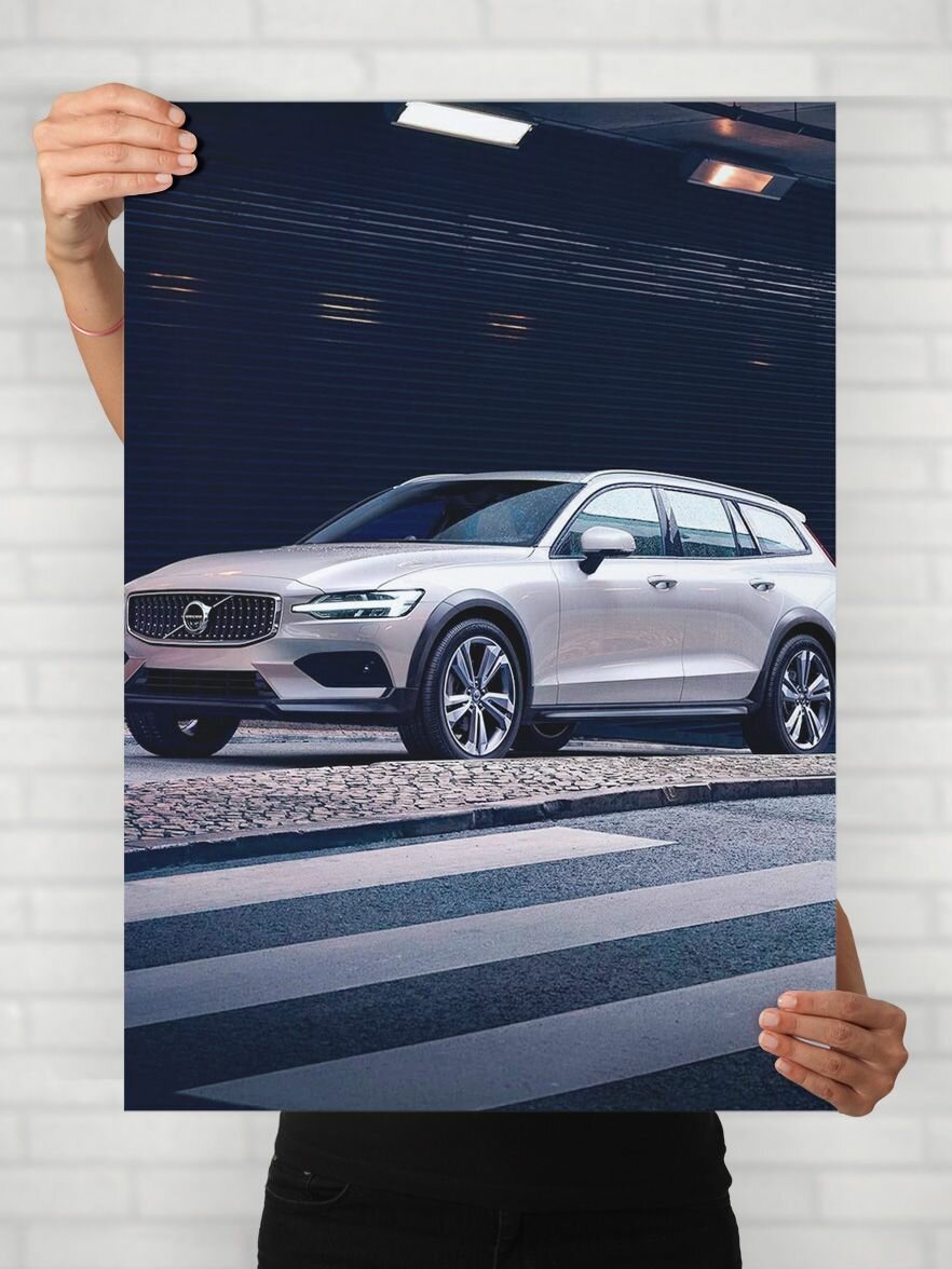 Плакат на стену для интерьера Авто и Мото (Вольво V60 - Volvo V60 1) - Постер по транспорту формата A2 (42x61 см)