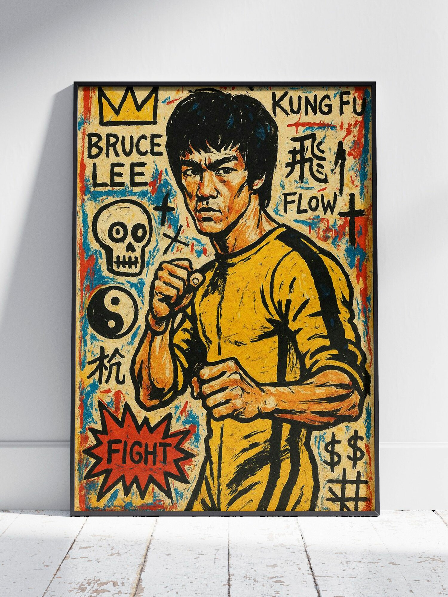 Плакат на стену для интерьера Джит Кун До - Jeet Kune Do (Брюс Ли - Bruce Lee 3) - Постер по спорту и физической активности формата A3 (30x42 см)