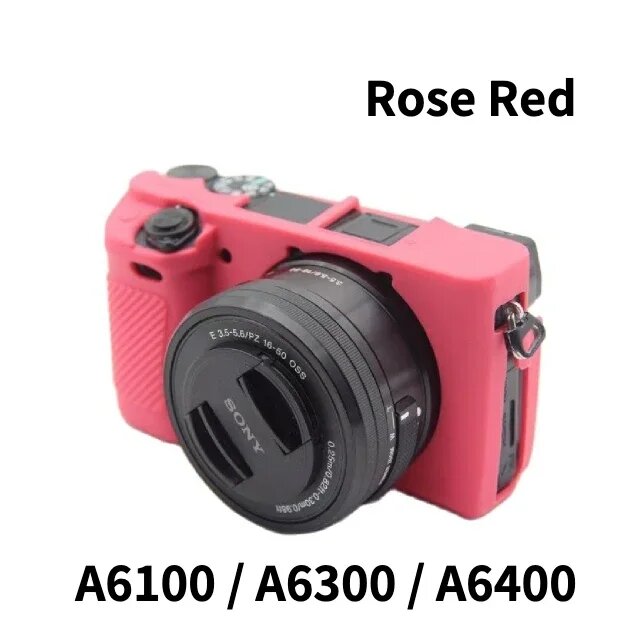 Розовый силиконовый чехол для Sony A6100/A6300/A6400