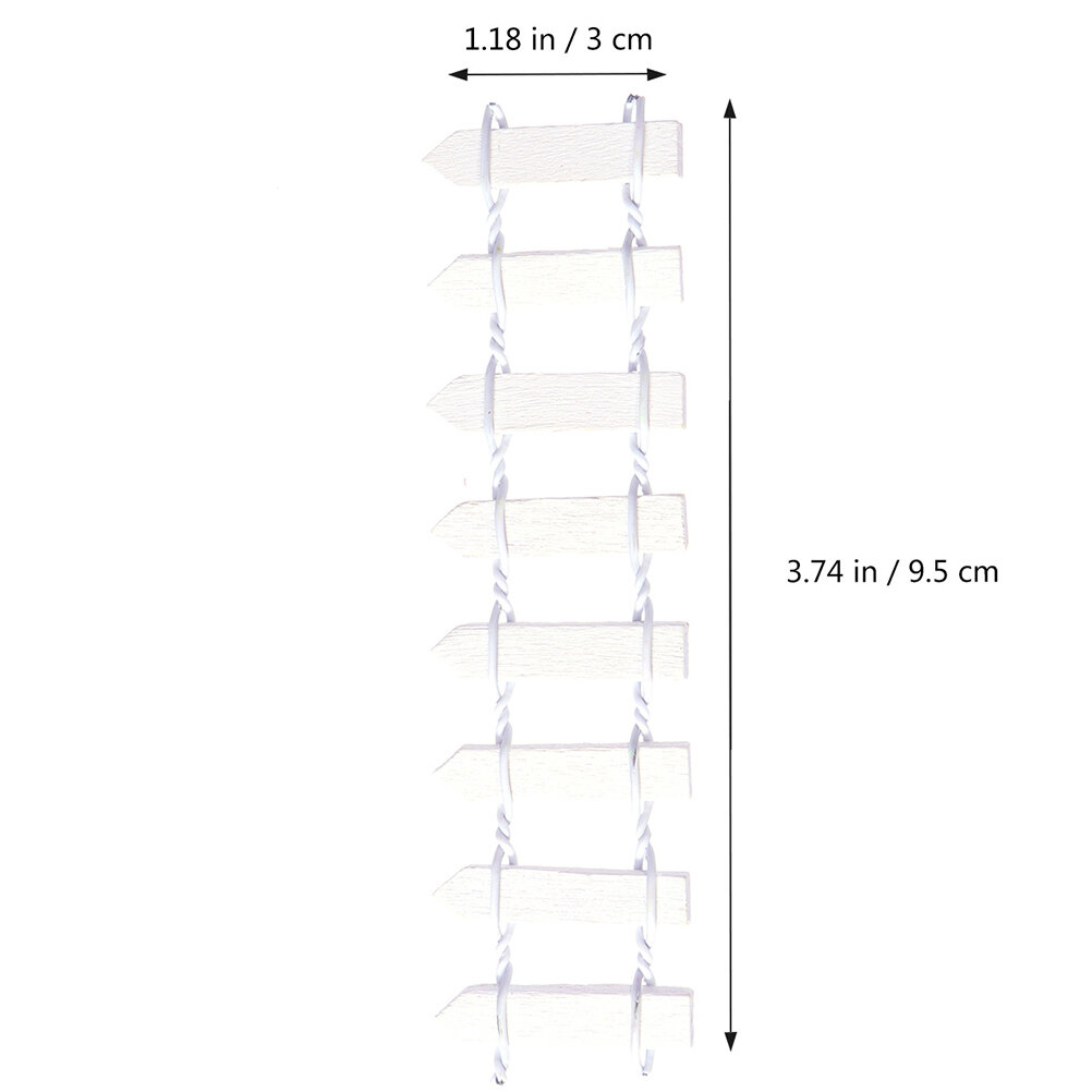 Миниатюрный деревянный заборчик, декоративное украшение для самостоятельного изготовления, гибкий (белый), 1 шт.