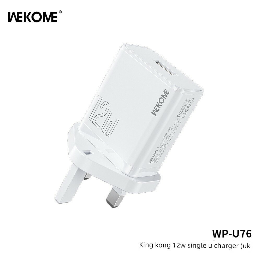 Комплект зарядных устройств Wekome для быстрой зарядки, кабель для передачи данных, британский стандарт, европейский
